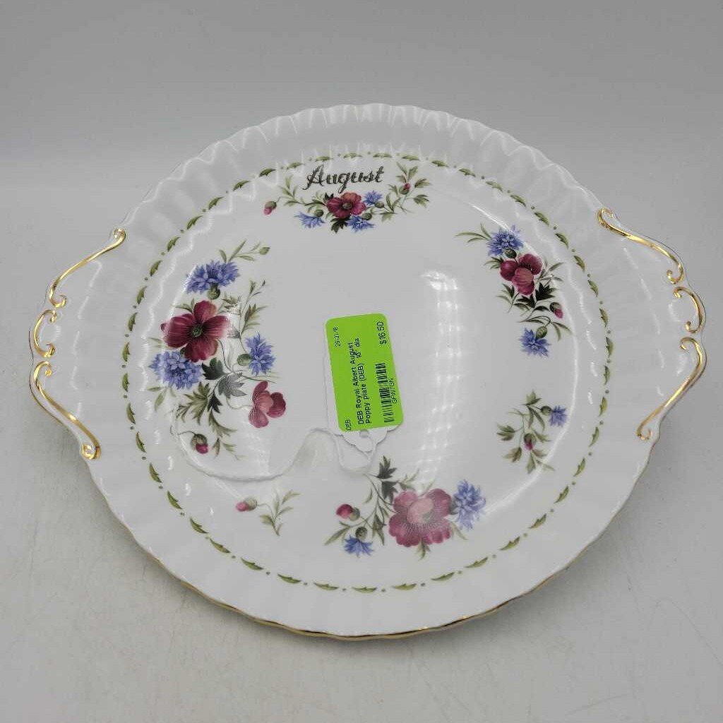 Royal Albert August Poppy plate (DEB)